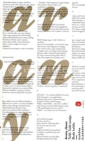 Toldi. Toldi estéje. Buda halála (Európa diákkönyvtár)-KELLO Online ...